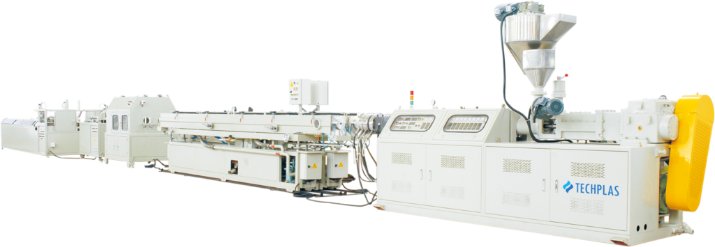 PVC Twin Screw Dual Line Rigid Pipe Making Machine | TECHPLAS